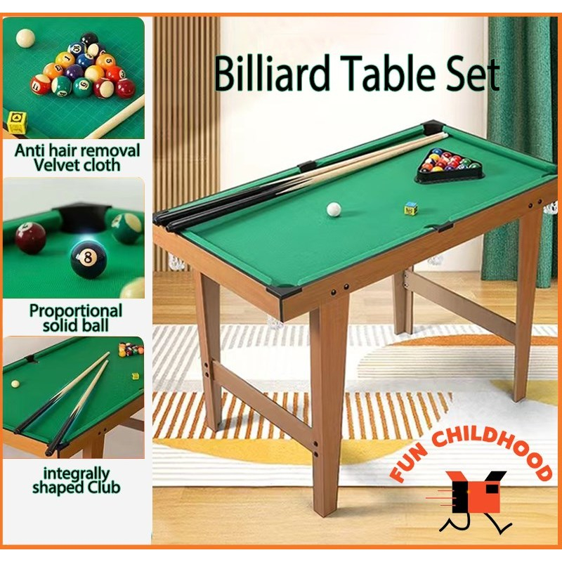 FUNC Mini Billiard Table for Kids Wooden With Tall Feet Pool Table Set ...