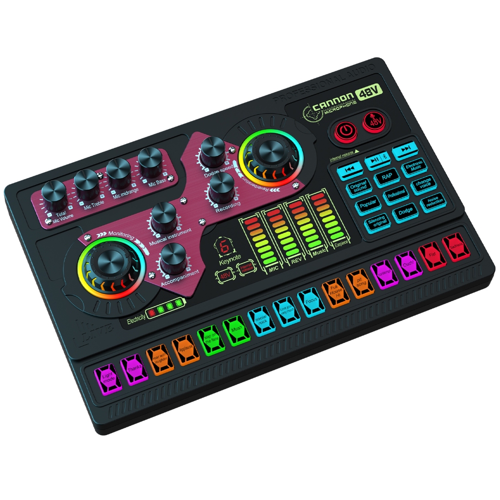 Podcast Equipment Bundle,Sound Board Voice Changer,Audio Interface with ...