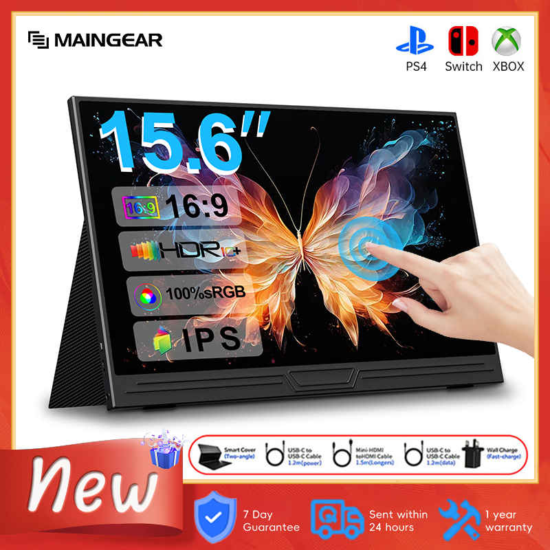 Portable monitor 15.6-inch, with touch IPS screen 1080P full HD display ...