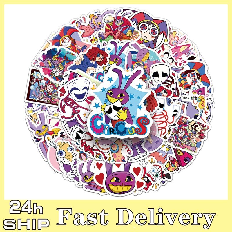 54pcs Amazing Digital Circus Stickers Game Sticker For Laptop Phone ...