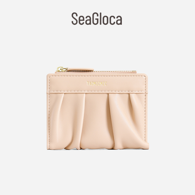 SeaGloca Wrinkle Sensation New Minimalist Cute Compact Wallet Solid ...
