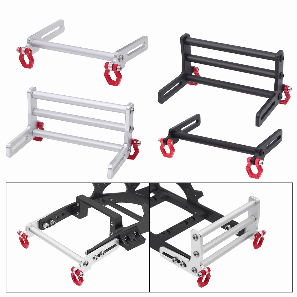 Aluminum Adjustable Front Rear Bumpers Bull Bars with Trailer hook for ...