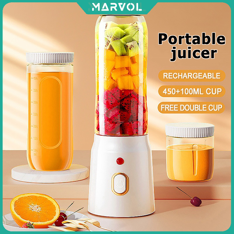 [COD丨Free Gifts] 450ML Portable Blender for Shake, USB Rechargeable ...