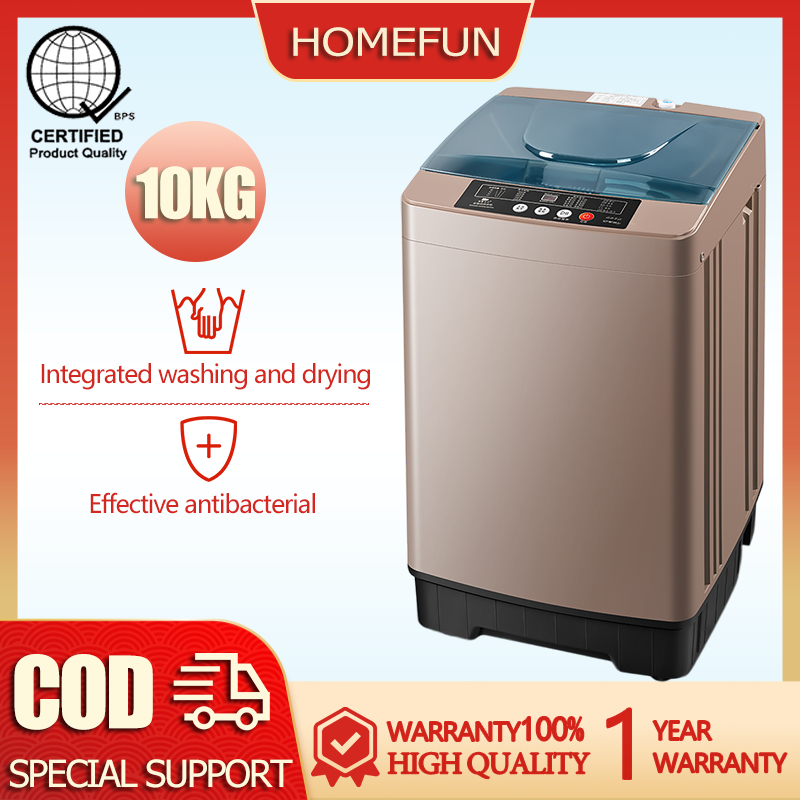 HOMEFUN Washing Machine With Dryer Fully Automatic Electric Washing ...