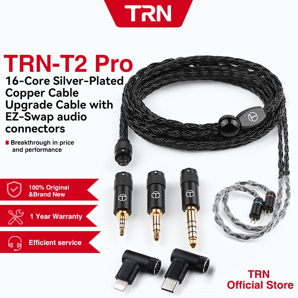 TRN T2 Pro 16 HIFI Earphones Upgrade Cable For TRN KZ QKZ SIMGOT CCA TFZ FiiO Hidizs NiceHCK ...