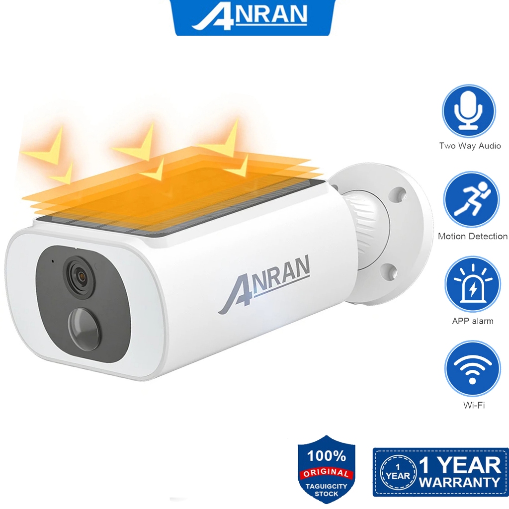 ANRAN Solar CCTV Camera Outdoor Security Camera Wireless, 3MP Solar ...