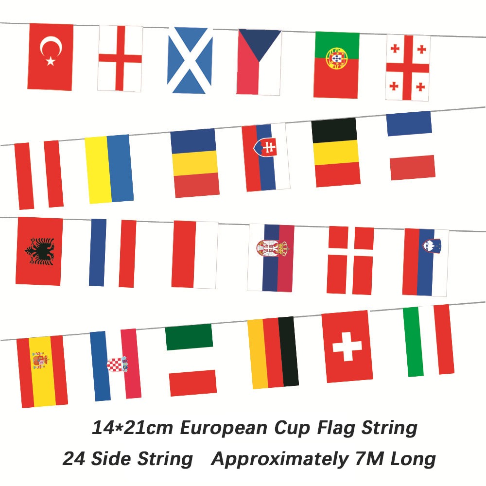 2024 UEFA European Championship 24 Flags Cross the World Cup Atmosphere ...