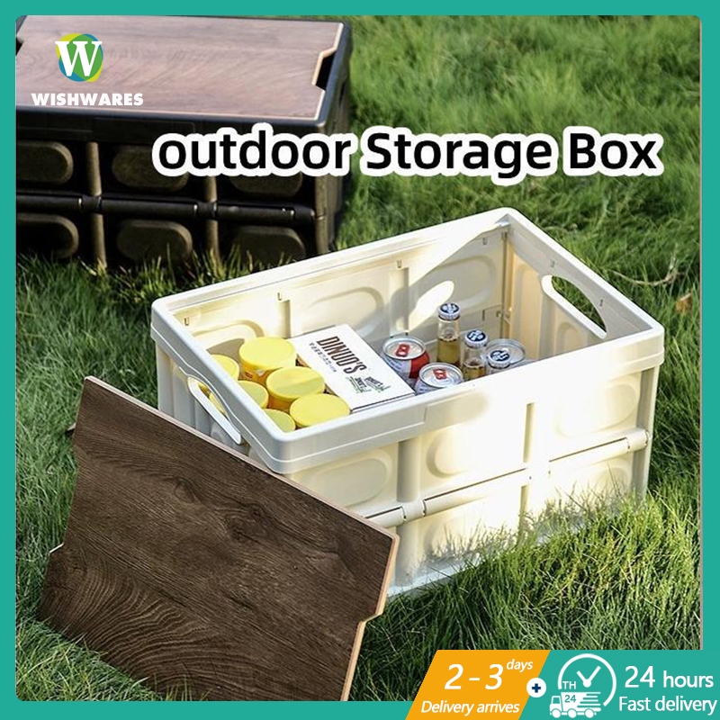 Outdoor cover Storage Box Foldable Portable Camping Organizer Car Large ...