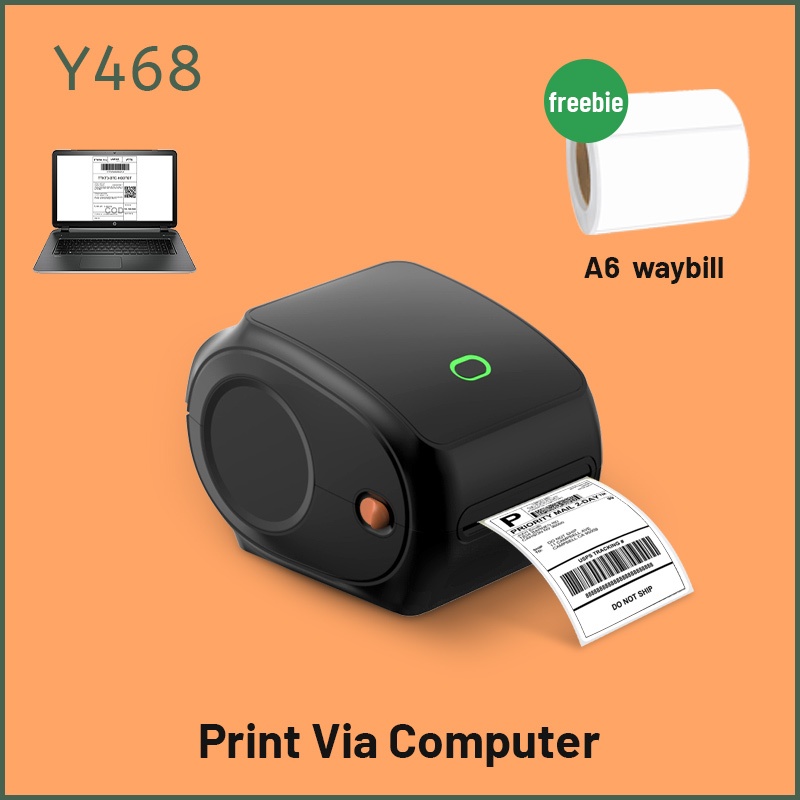 Flashlabel Professional A6 Waybill Printer-Y468, USB & Bluetooth ...