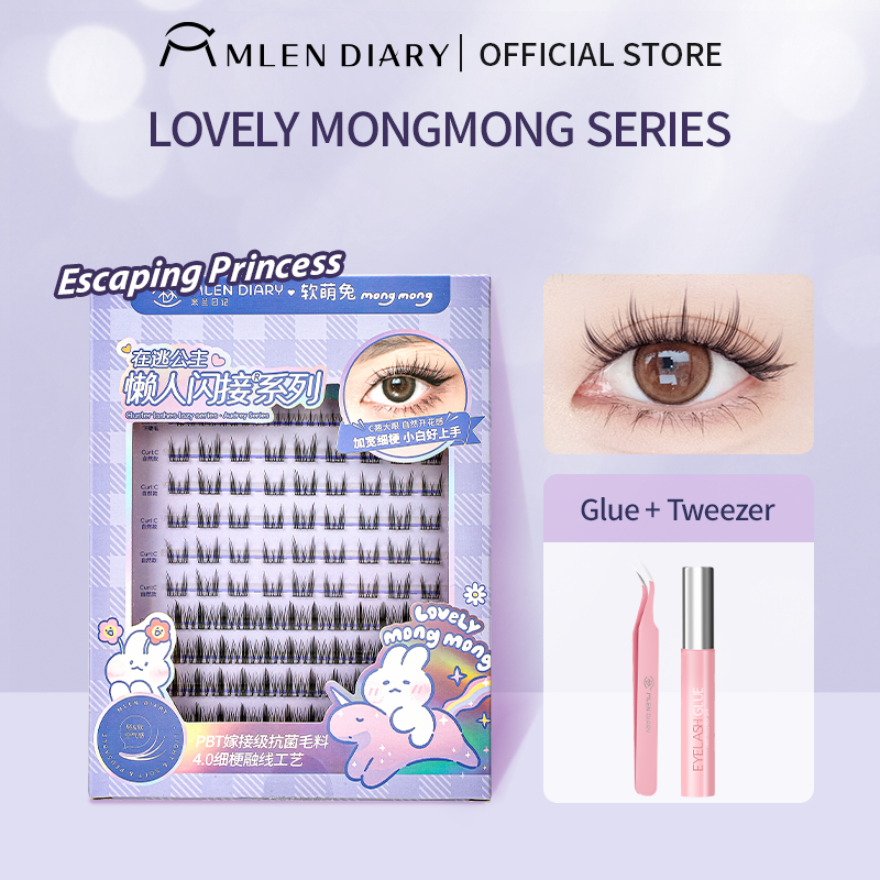 [SHIP ON 24 HOURS] MLEN DIARY LOVELY MONGMONG Style Eyelashes Reusable ...