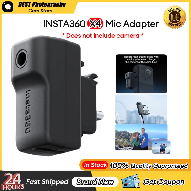 【STOCK】Insta360 X4 Mic Adapter (Original)External Microphones Type-C ...