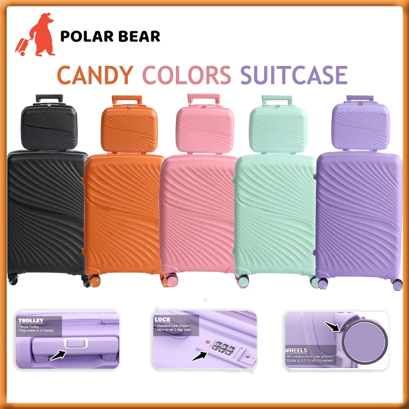 20/24/28 Inch Luggage Suitcase Twill Candy Color Scratch-Resistant ...