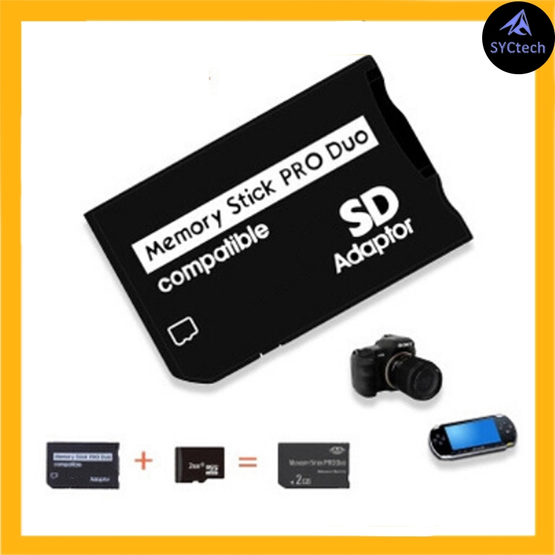 Micro SD Adapter SDHC TF to Memory Stick MS Pro Duo Converter Card Case ...