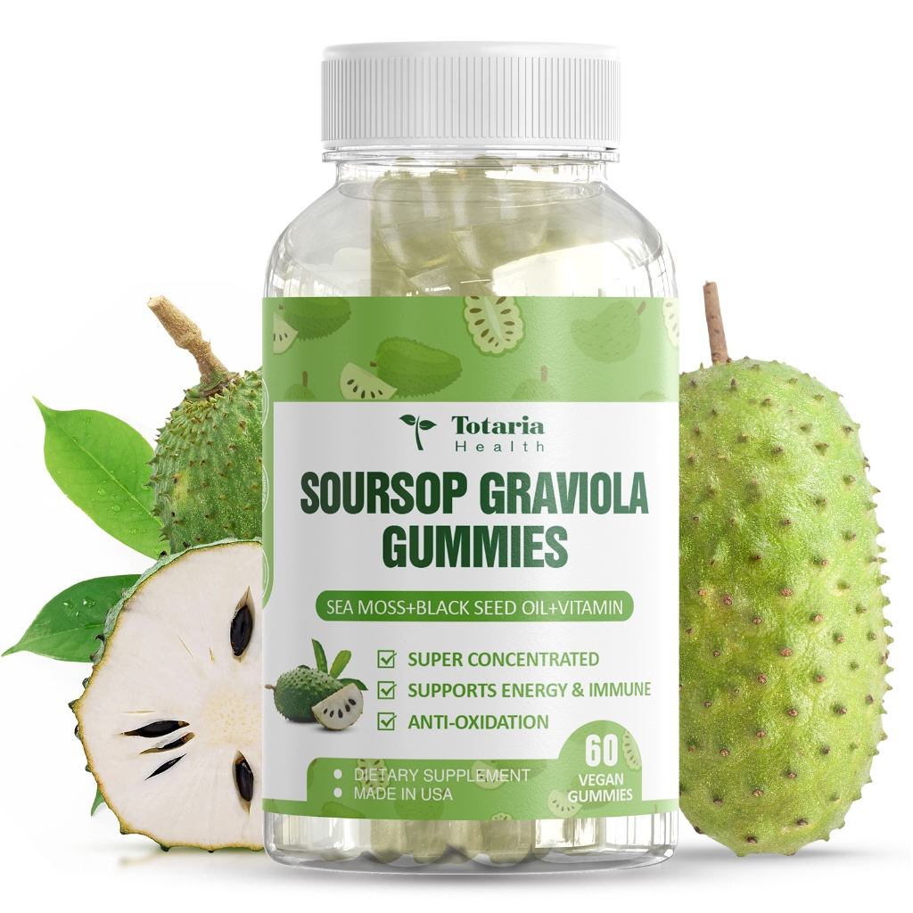 Totaria Soursop Graviola Gummies Organic Soursop Leaves And Fruit ...