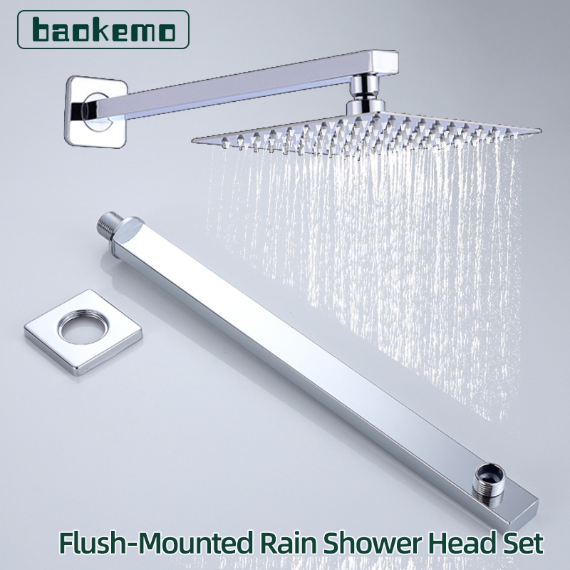 Baokemo Stainless steel shower arm into the wall square concealed ...