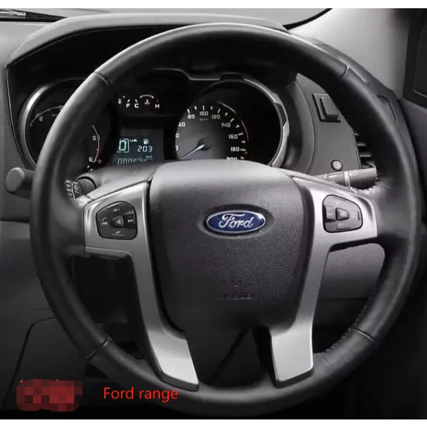Hand sewing BlackCarbon Fiber and Leather Steering Wheel Covers for ...