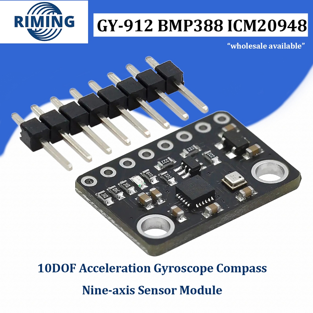 GY-912 BMP388 ICM20948 10DOF Acceleration Gyroscope Compass Nine-axis Sensor Module | Shopee ...