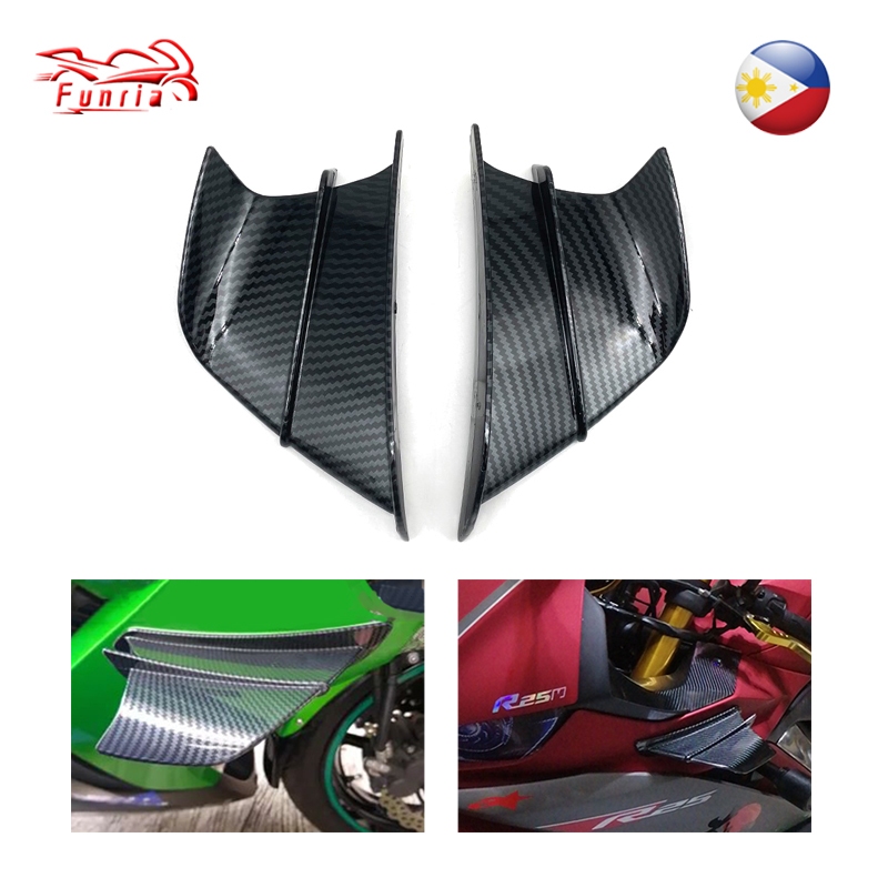 [Local Delivery]2PCS Universal Motorcycle Winglet Aerodynamic Spoiler ...