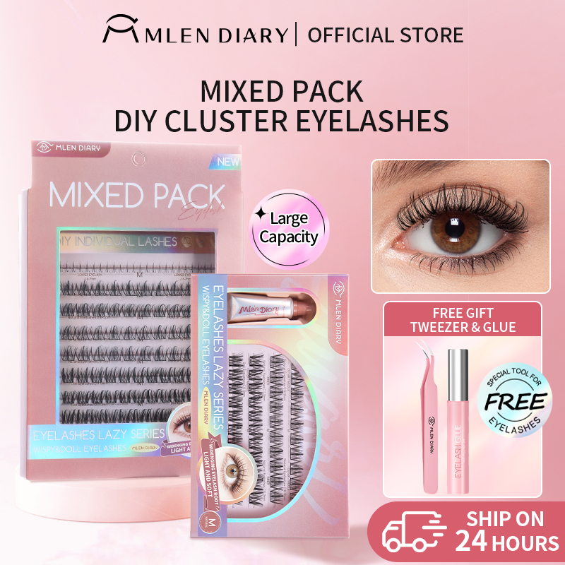 [SHIP ON 24 HOURS] MLEN DIARY False Eyelashes Individual Reusable ...