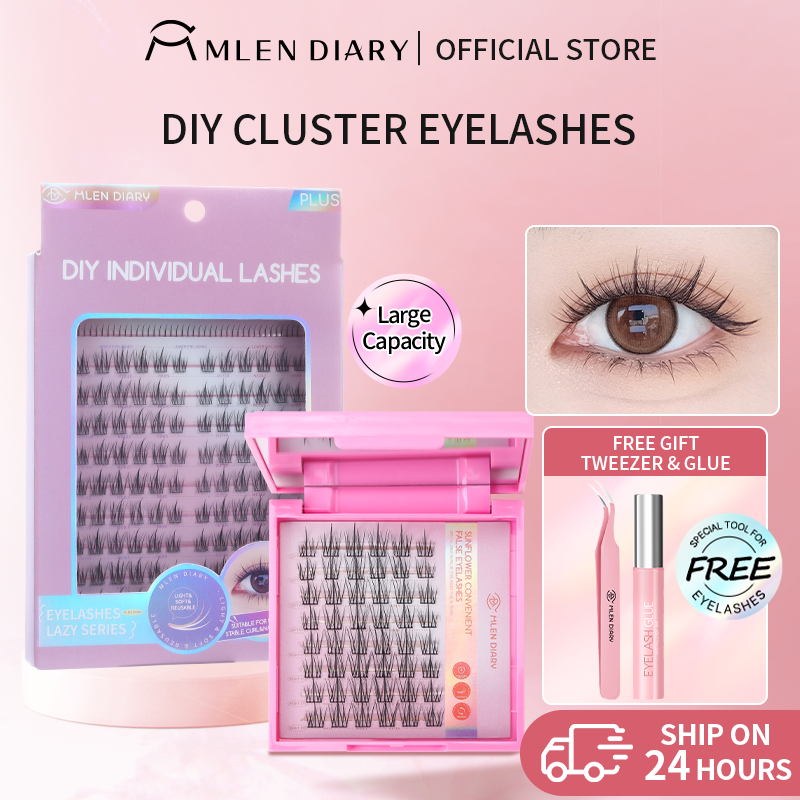 MLEN DIARY Sunflower Eyelashes Set 9-13mm C Curl Natural Style Soft ...