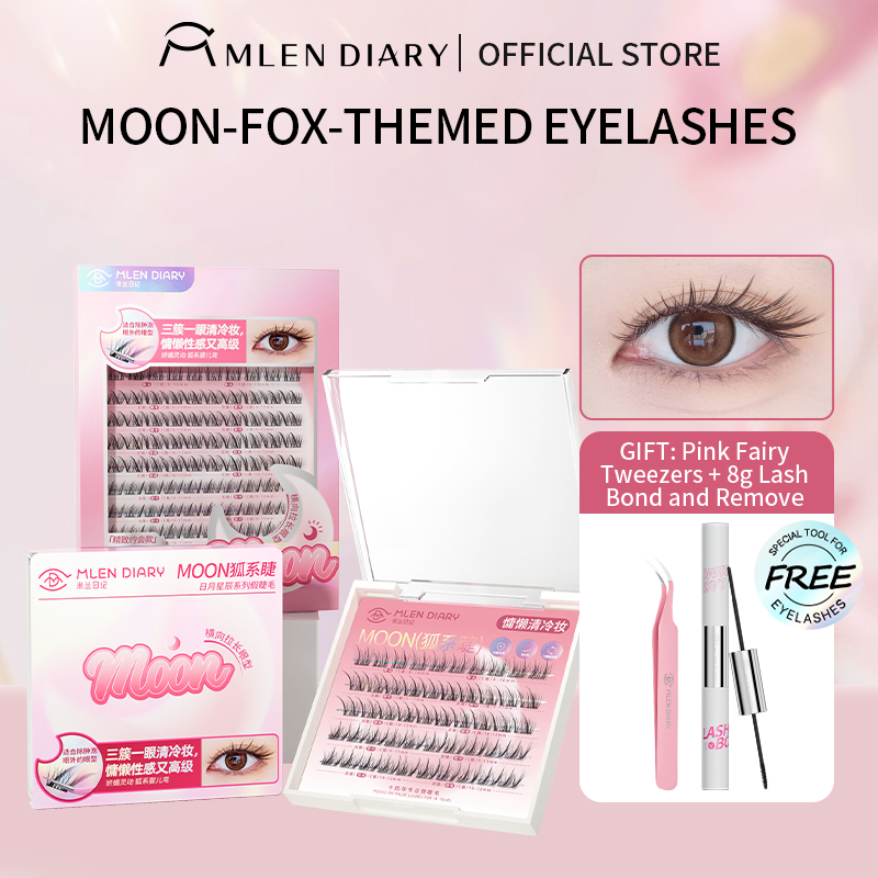[SHIP ON 24 HOURS]MLEN DIARY Fox-style False Eyelashes Reusable ...
