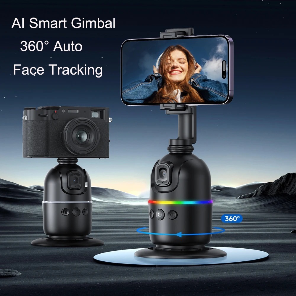 2024 AI Smart Gimbal 360° Auto Face Tracking Gimbal All-in-one Rotation ...