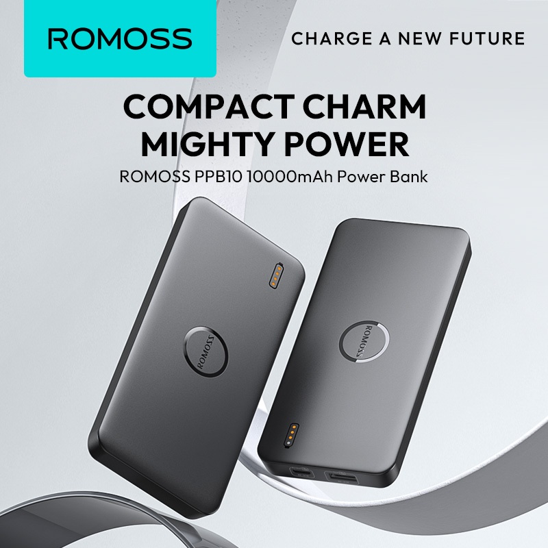 Romoss PPB10 10000mAh 2 Output 1 Input Portable Power Bank Type C Two ...