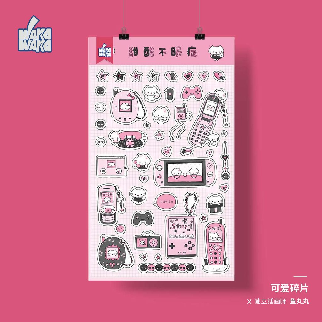 Wakawaka Original Stickers Cute Stickers Goo Card Stickers diy | Shopee ...