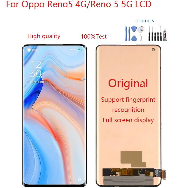 For Oppo Reno4 Pro CPH2109 LCD Display Touch Screen Digitizer Assembly Replacement For Reno 4 ...
