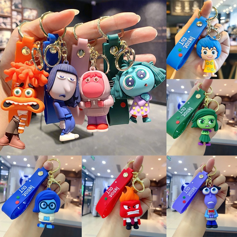 Anime Inside Out 2 Figure Keychain Joy Anger Sadness Disgus Fear ...