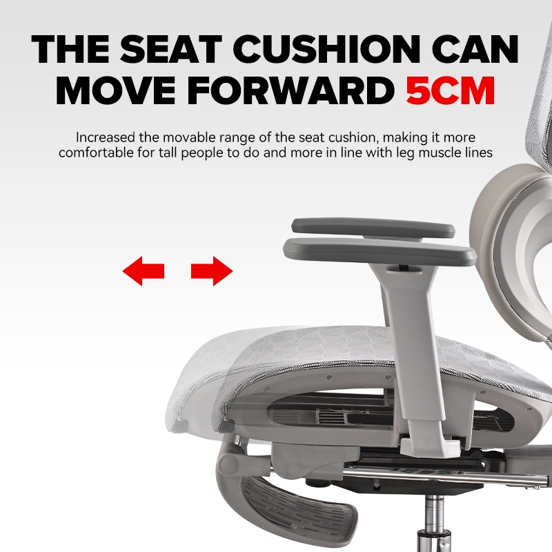MUSSO H80 CLASS Ergonomic Chair with Adjustable Back Height 3D Armrest ...
