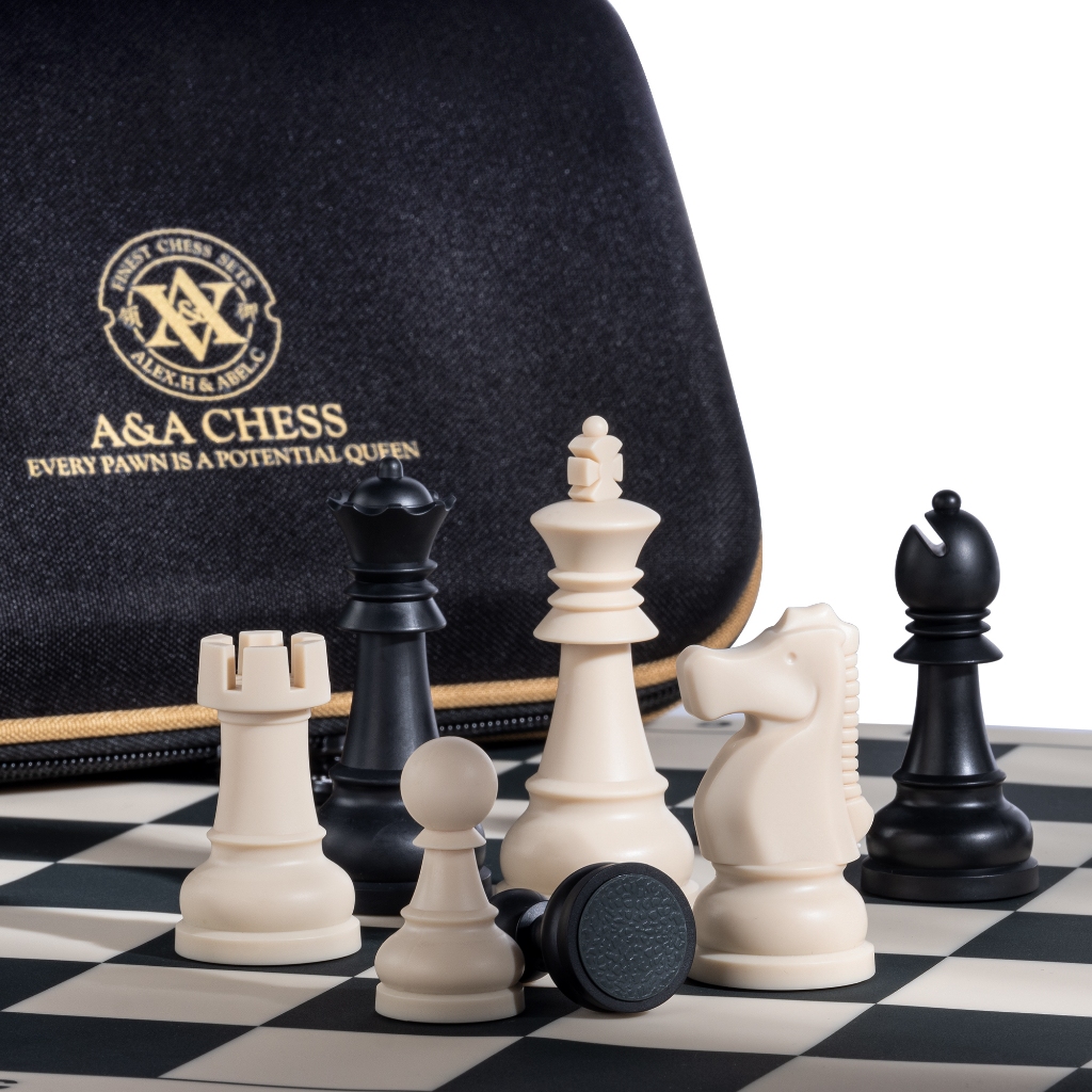 A&A Travel Chess Set / 38x38cm Foldable Silicone Chess Board / 8.25cm ...