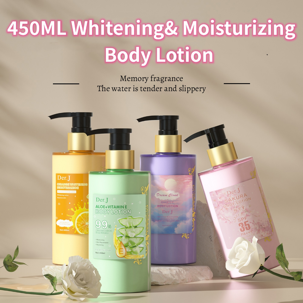 Der.J Lotion 450ml Whitening Body Lotion Moisturizing Brighten Smooth ...