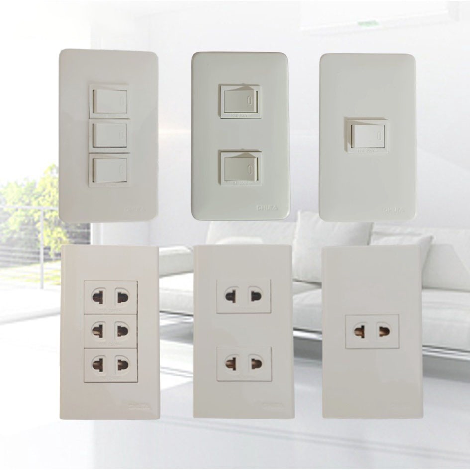 1, 2, 3 Gang Outlet For Wall DUPLEX AIRCON OUTLET LED Receptacle ...