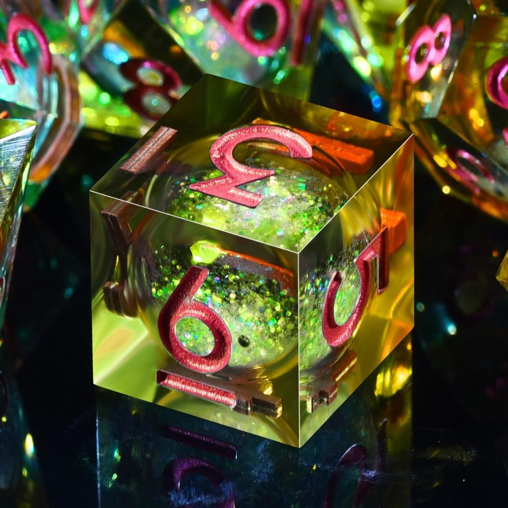 DND Dice Sharp Edge Polyhedral Dice 7-Die DND Dice Set Quicksand ...