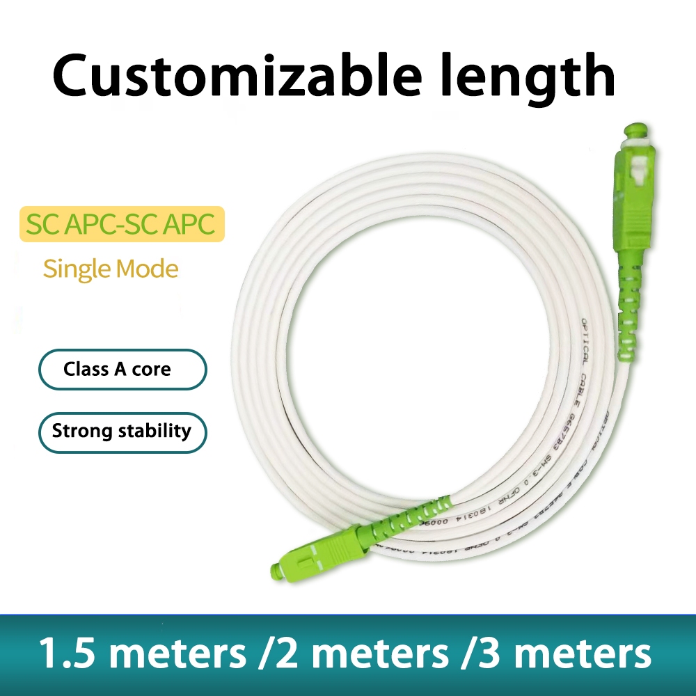 1.5M/2M/3M SC/APC to SC/APC Fiber Optic Internet Cable, 3.0mm Single ...