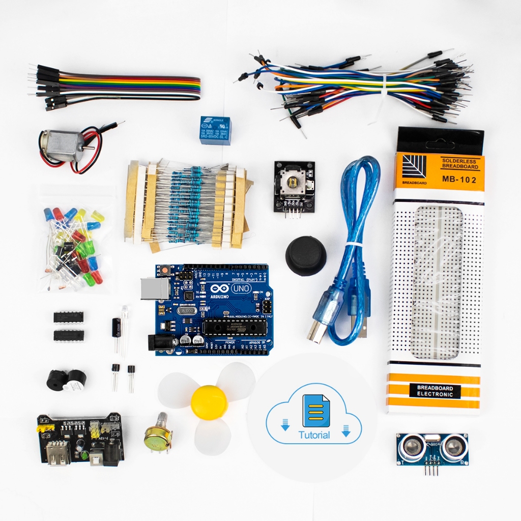 KLYSTR Basic Starter Kit With UNO R3 for Arduino, Jumper Wires, Breadboard, Power Supply ...