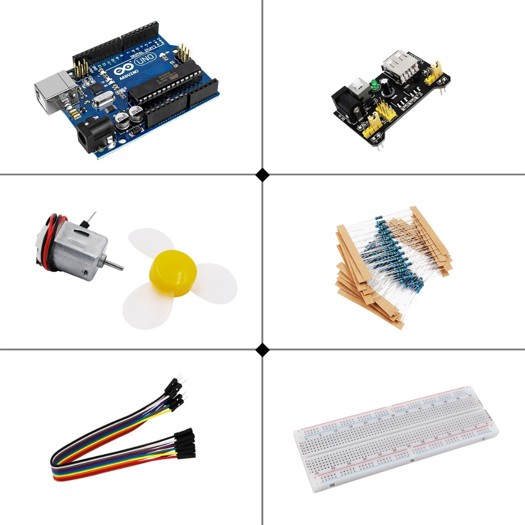 KLYSTR Basic Starter Kit With UNO R3 for Arduino, Jumper Wires, Breadboard, Power Supply ...