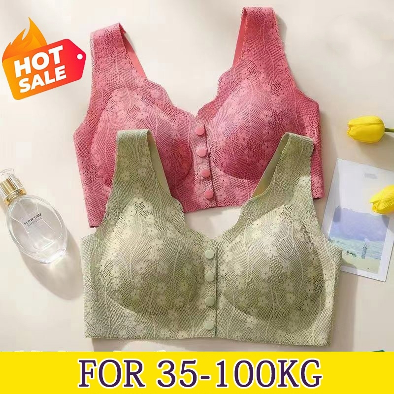 S-4XL Japanese medical front clasp bra seamless bra ultra light ...