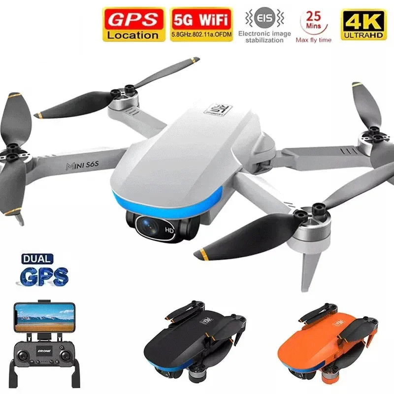 S6S Mini Drone GPS Profesional 4K HD Dual Aerial Photography Camera UAV ...