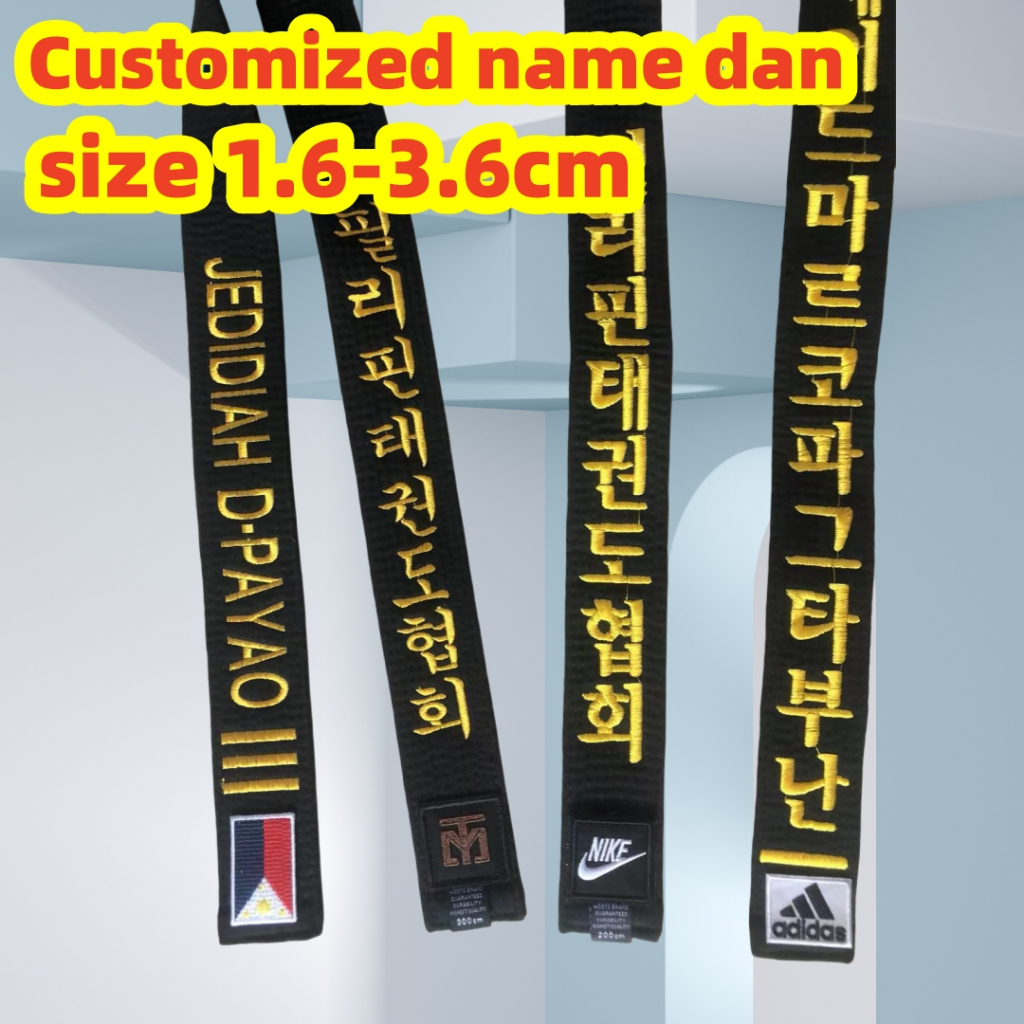 Aging Taekwondo Black Belt Make Old Embroidery Name Dans Kyokushin ...