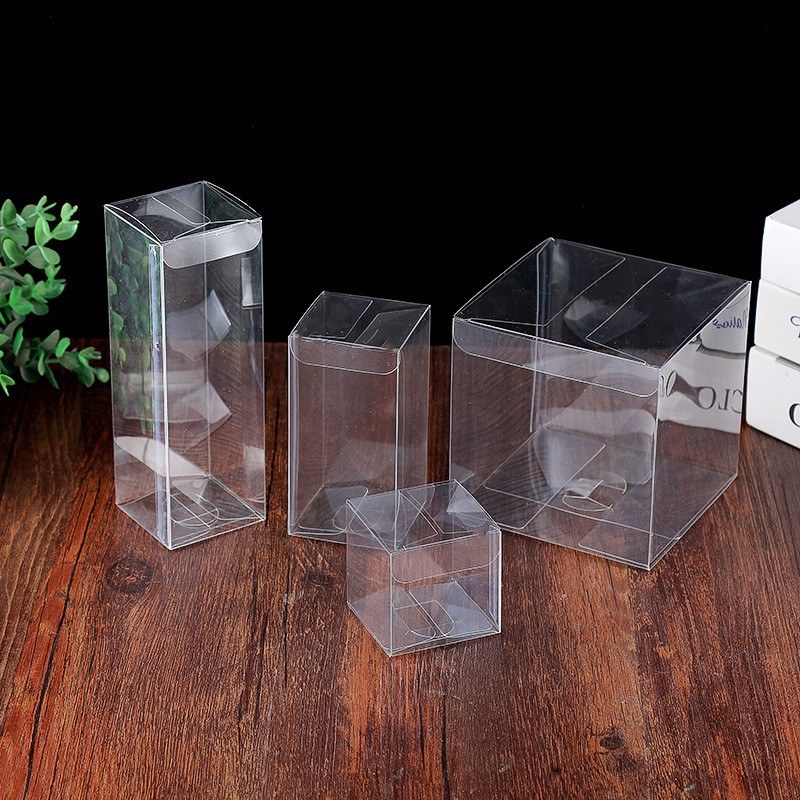 1Pcs Pvc Box Small Size Acetate Box Transparent Gift Box Candy Dessert ...