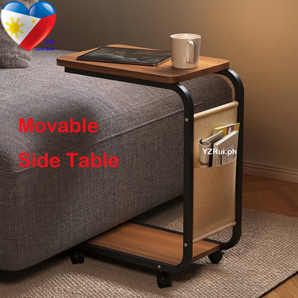 [PH STOCK] Modern Style Side Coffee Tea Table Movable C Shaped ...