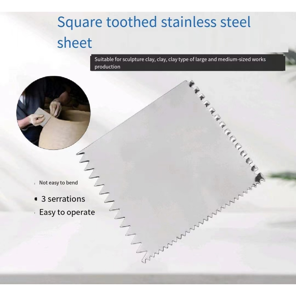 Pottery Stainless Steel Scraper Tools Clay Sculpture Tooth Shape ...