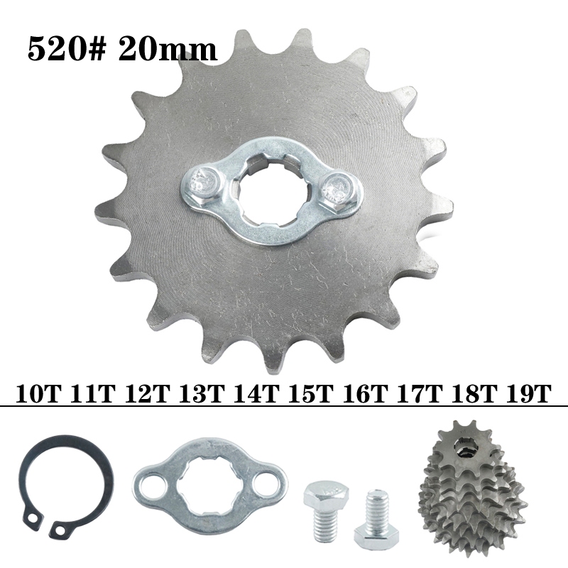Front Engine Sprocket 520# 10T 11T 12T 13T 14T 15T 16T 17T 18T 19T 20T ...
