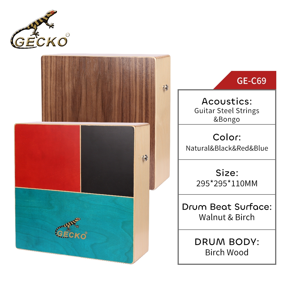 GECKO C69 Cajon, Portable Box Drum with Storage Bag, Original ...
