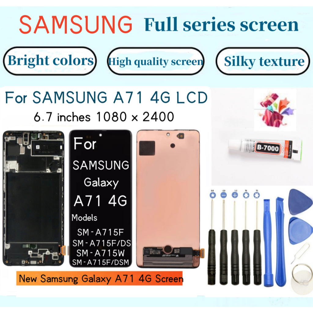 AMOLED Brand New Samsung Galaxy A71 4G LCD for A71 4G SM-A715F Screen Assembly SM-A715F/DS ...