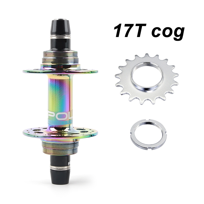 POLSO Fixed Gear Bike Hub Rear Hub 24H 32H With Fixed Gear Cog 17T ...