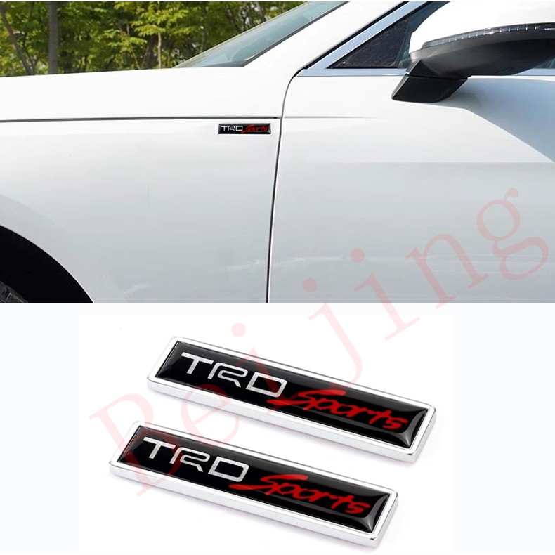 For TRD Sports Logo 2 Pieces Car Stickers For Toyota Vios hilux Innova ...