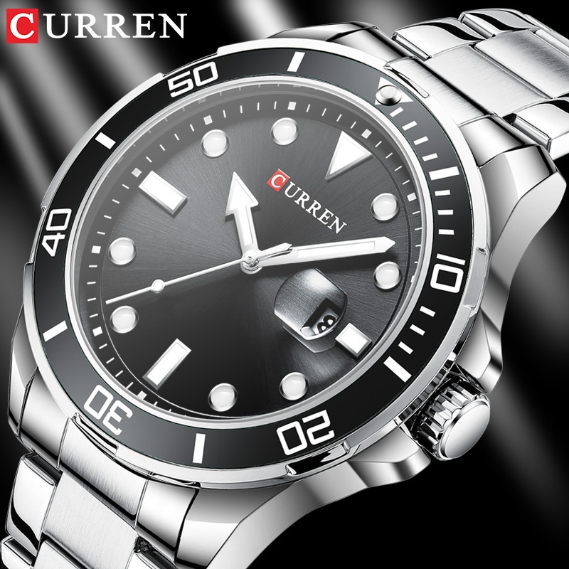 Curren Original Men's Watch Fashion Business Quartz Stainless Steel ...